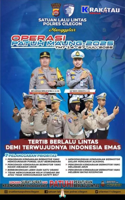 Operasi Patuh Maung 2025 Mulai Digelar, Berikut Jadwal Dan Lokasi Penertiban - Bidik Banten